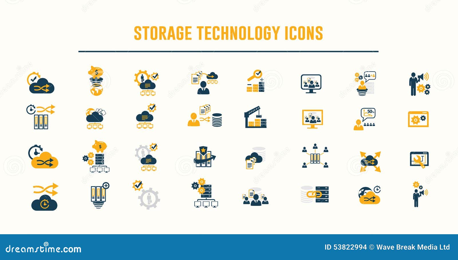Storage Technology Icons Vector Stock Vector - Illustration of bulb ...
