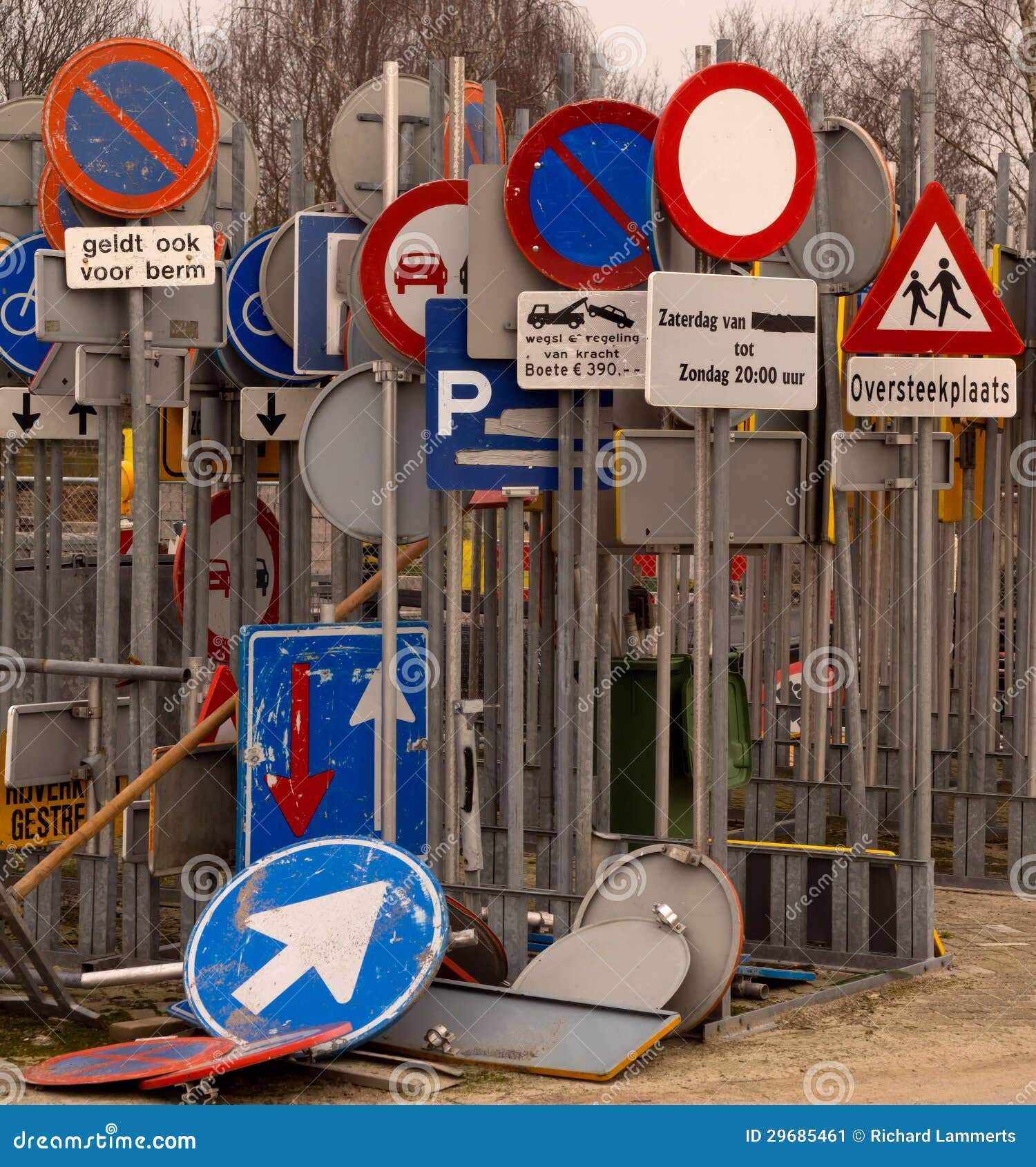 Storage Of Traffic Signs Royalty-Free Stock Photography | CartoonDealer ...