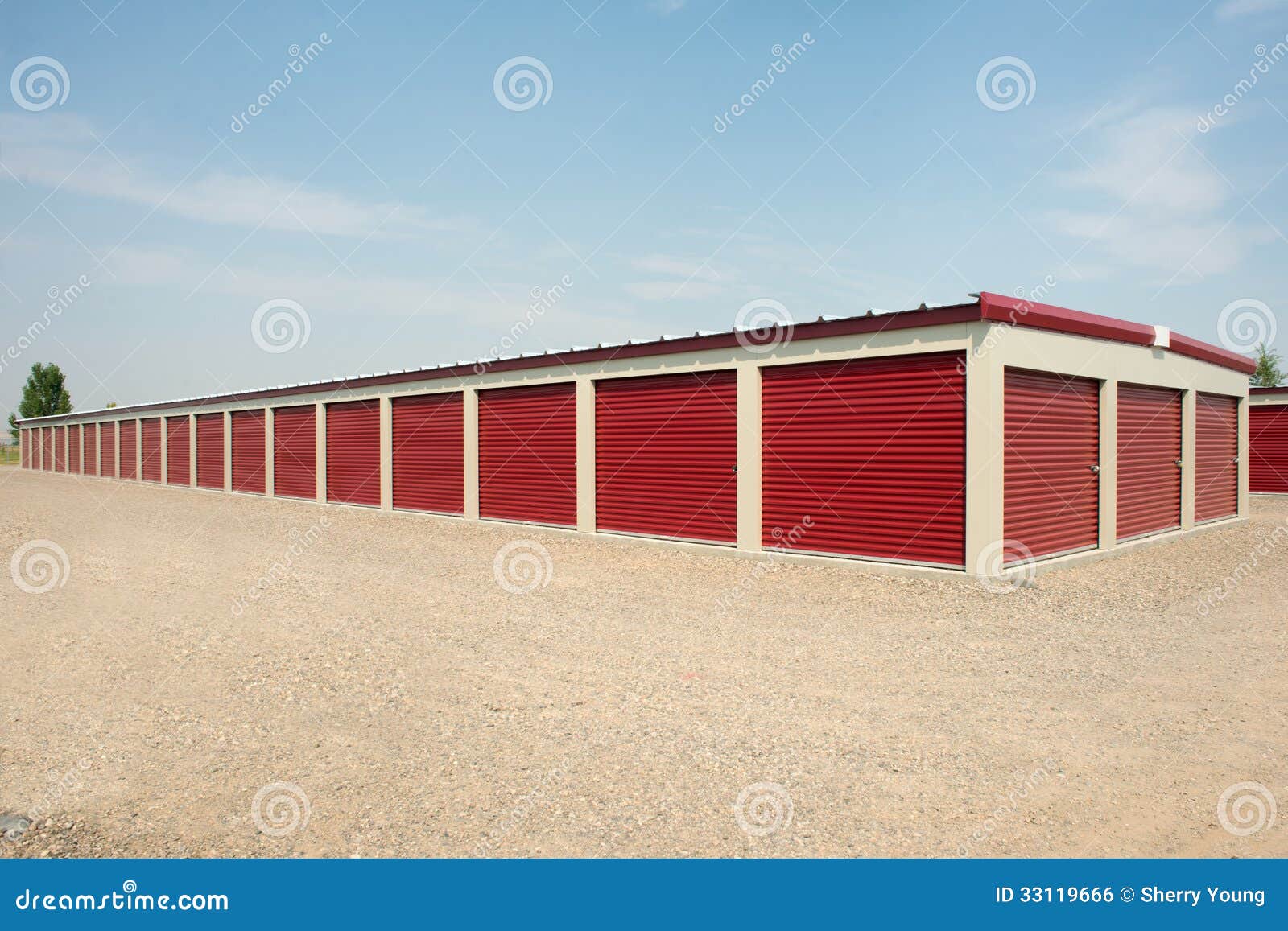 Storage Unit Facility stock photo. Image of white, fence - 33119666