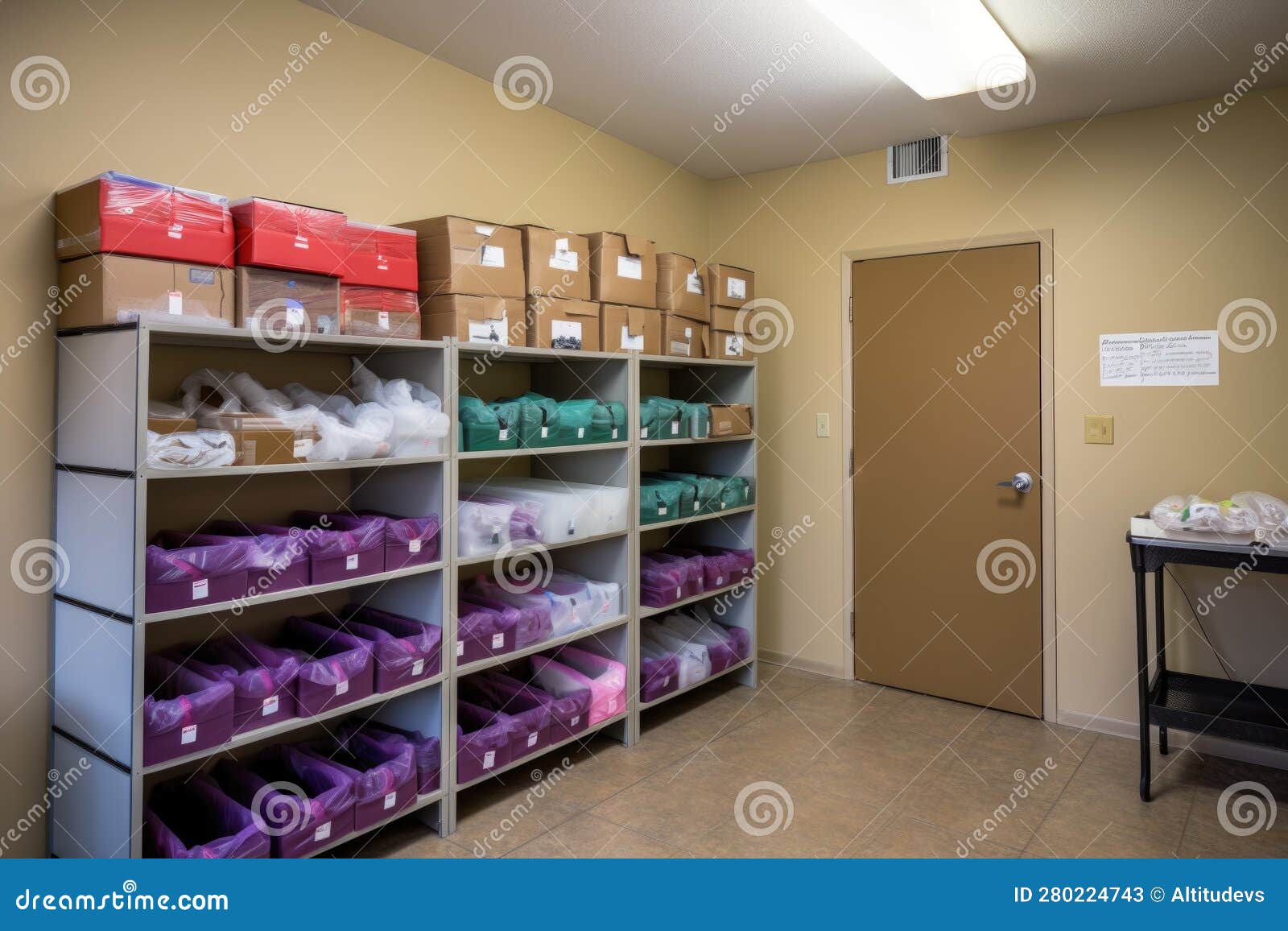 Storage Unit Filled with Boxes, Each Labeled and Color-coded for Easy ...