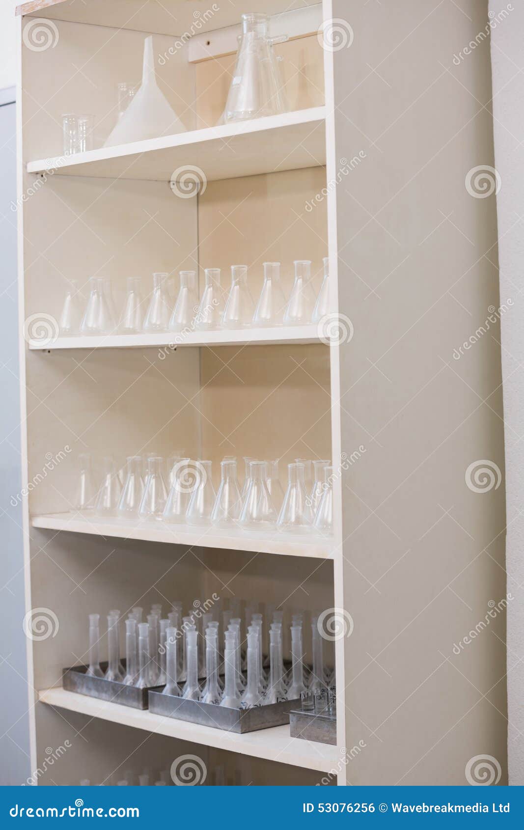 Storage Unit with Test Tubes and Beakers Stock Photo - Image of beaker ...