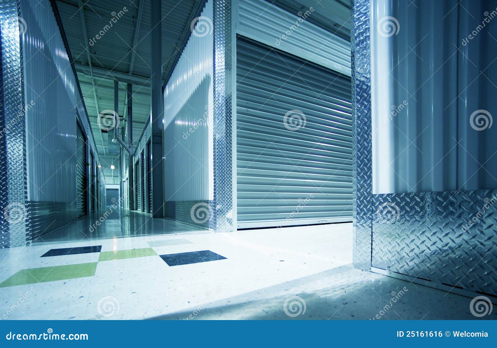 Storage Units Hallway stock photo. Image of container - 25161616