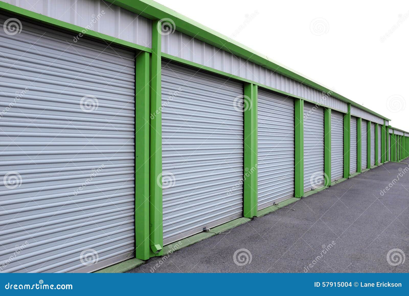 Storage Units with Sliding Doors Stock Photo - Image of locked, lock ...