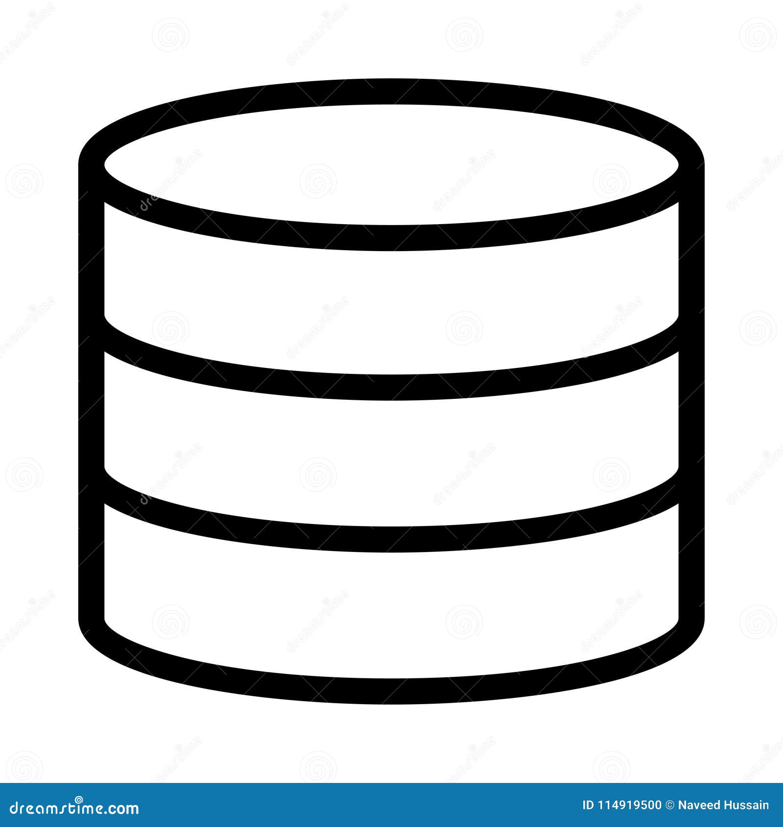 Storage vector line icon stock vector. Illustration of sign - 114919500