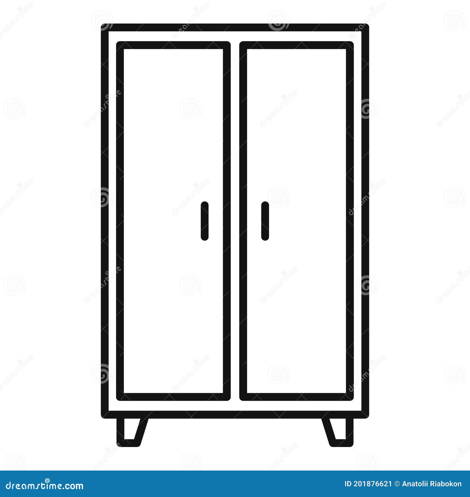 Storage Wardrobe Icon, Outline Style Stock Vector - Illustration of ...