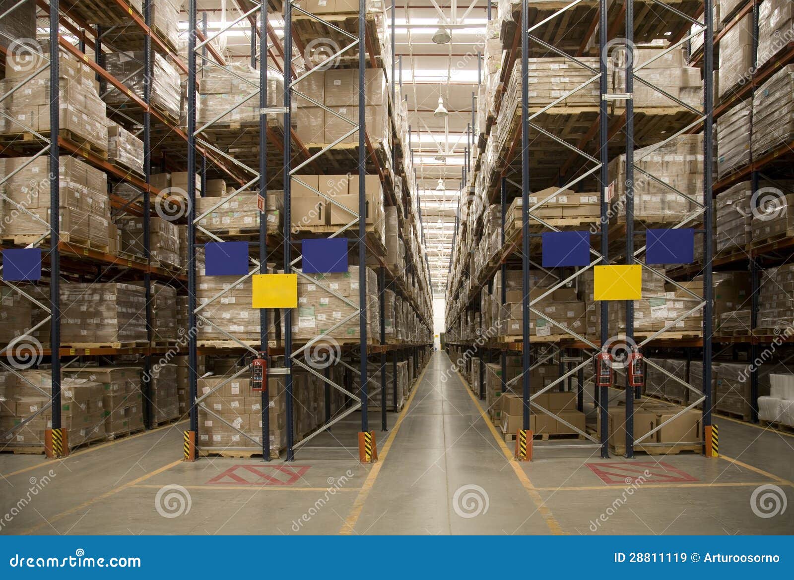 Storage warehouse stock image. Image of packing, indoor - 28811119