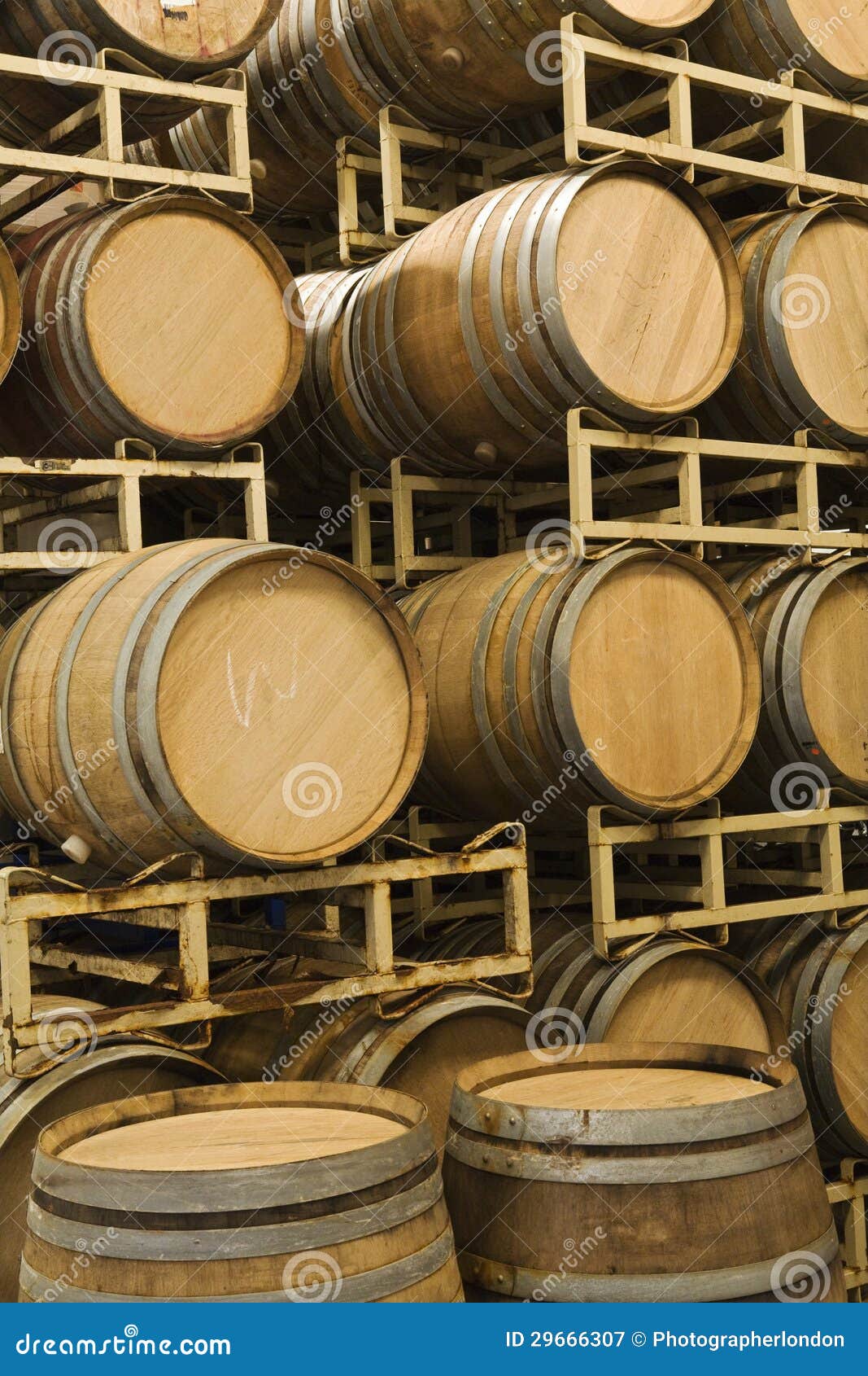 Storage of Wine Barrels stock image. Image of arrange - 29666307