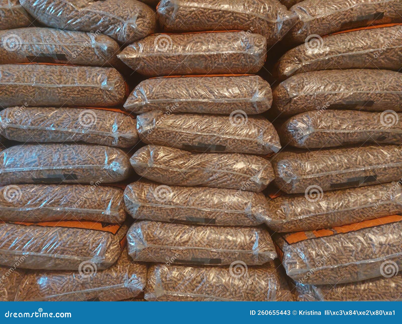 Storage of wood pellet stock image. Image of pellet - 260655443
