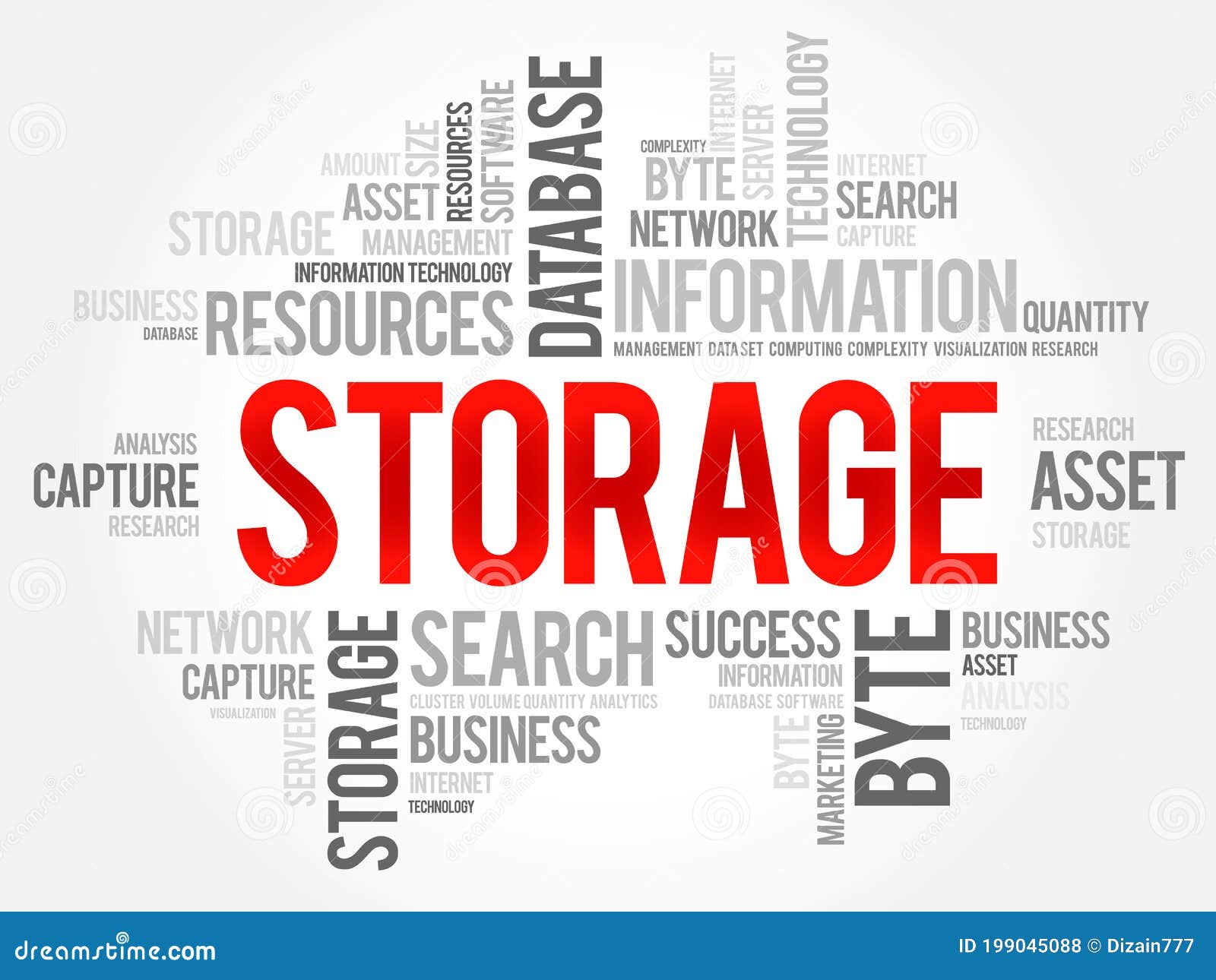 Storage word cloud collage stock illustration. Illustration of business ...