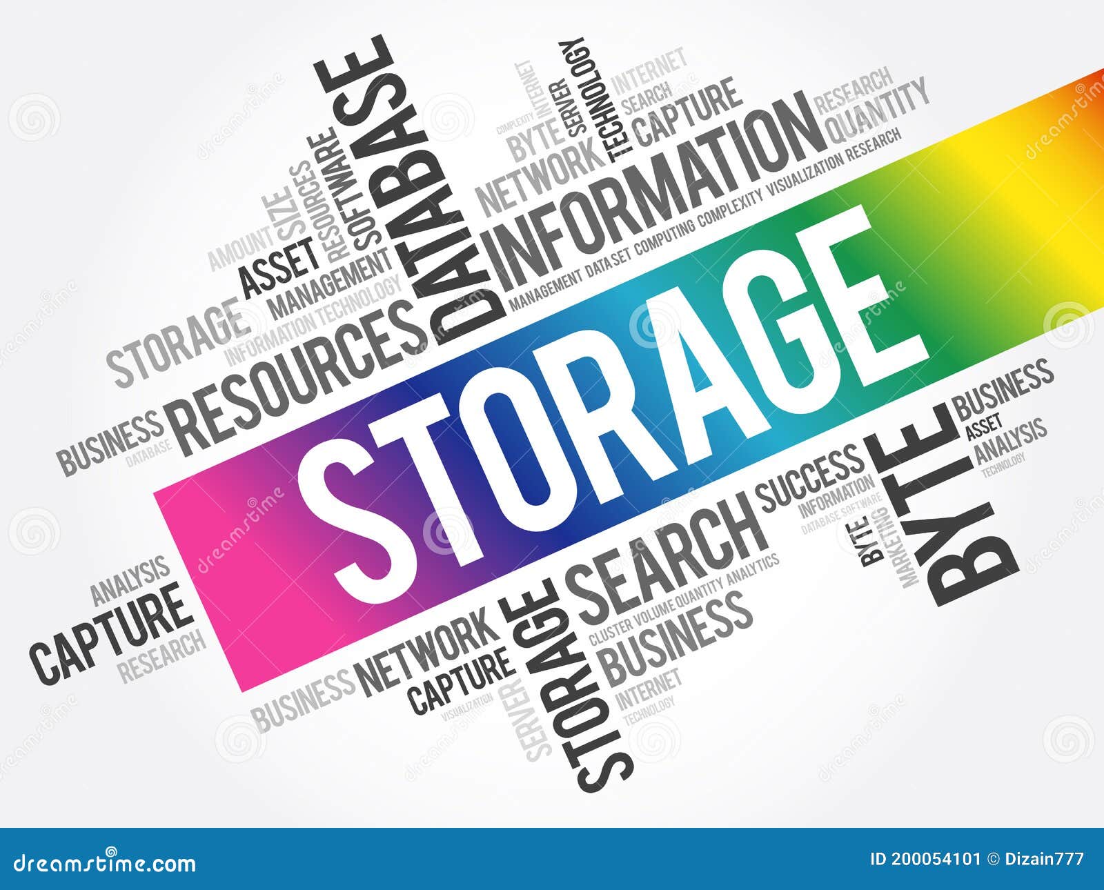 Storage word cloud collage stock illustration. Illustration of global ...