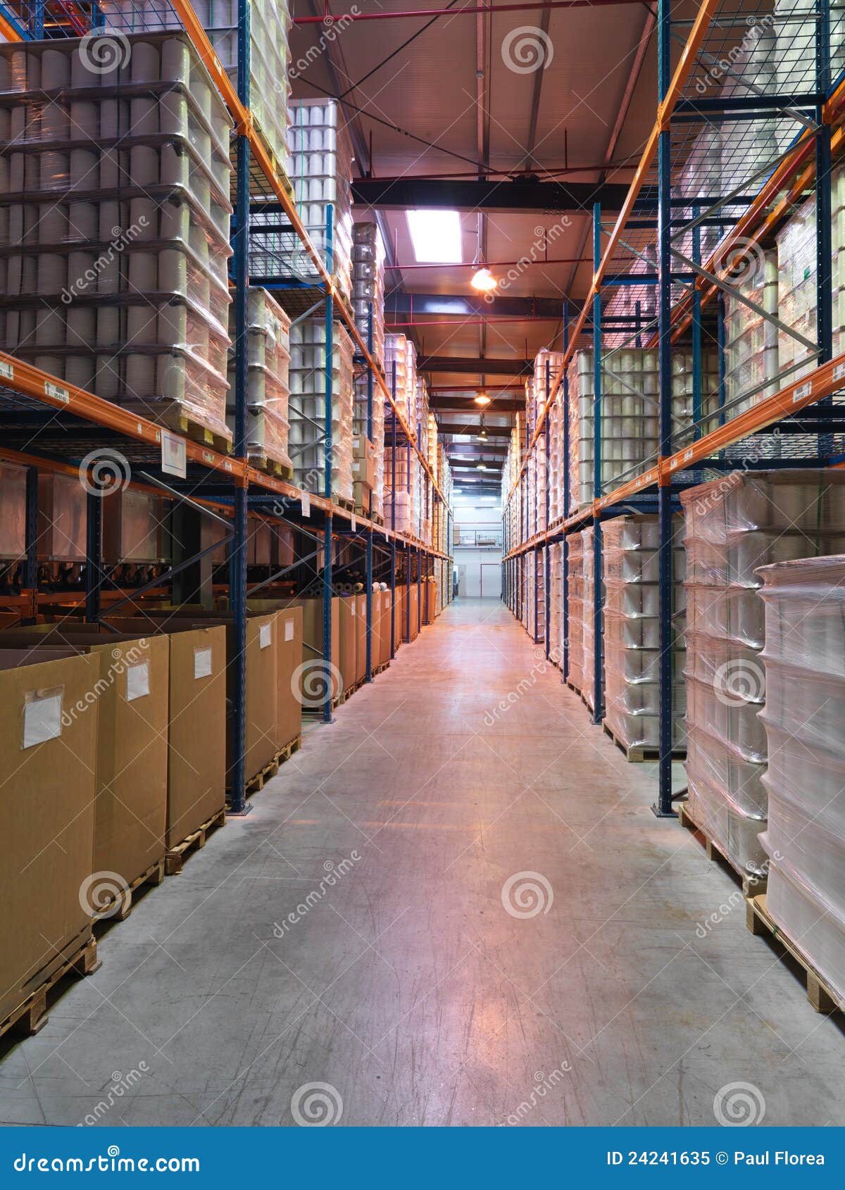 Storage Zone In An Industrial Warehouse Royalty-Free Stock Photo ...