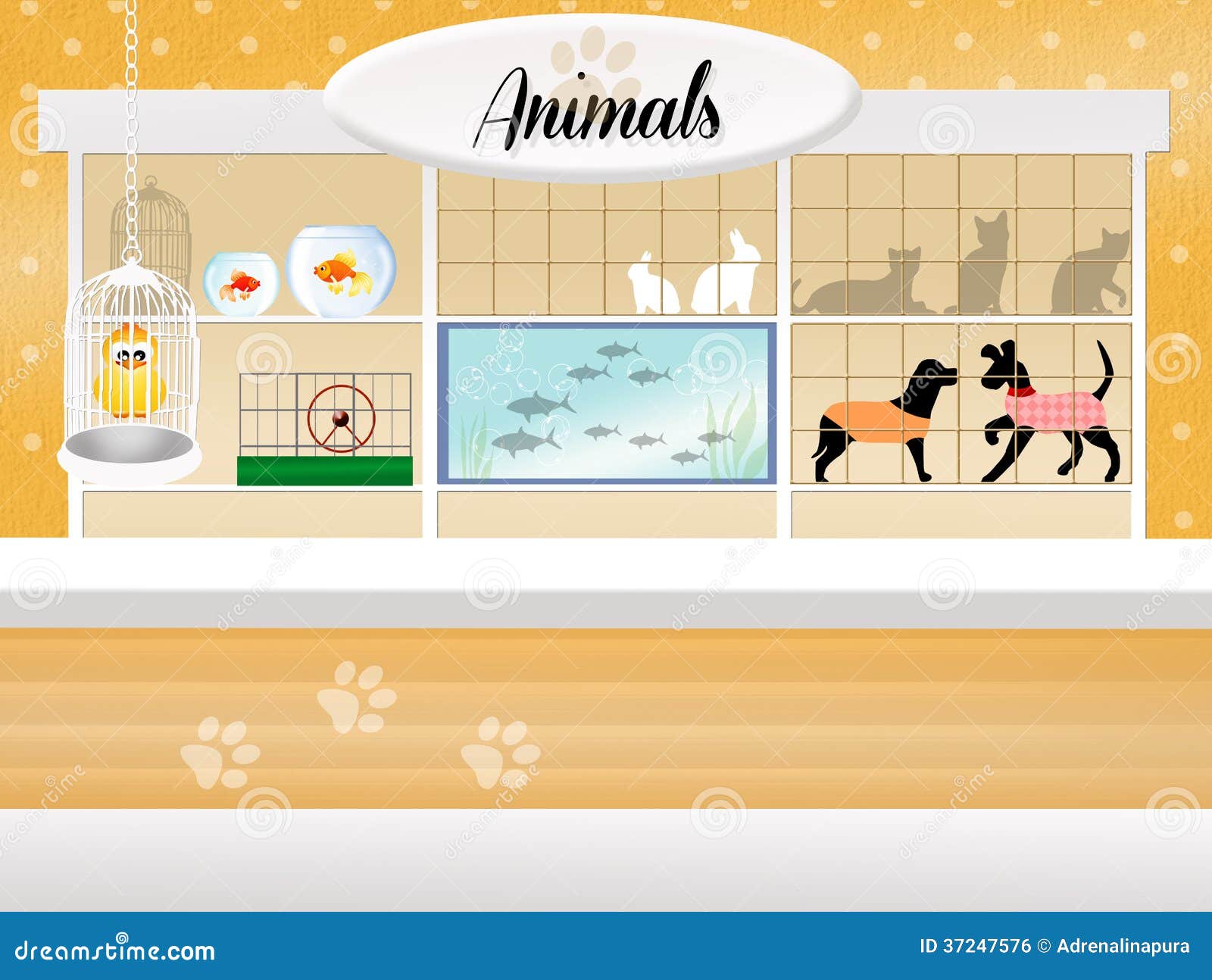 Store of animals stock illustration. Illustration of domestic - 37247576