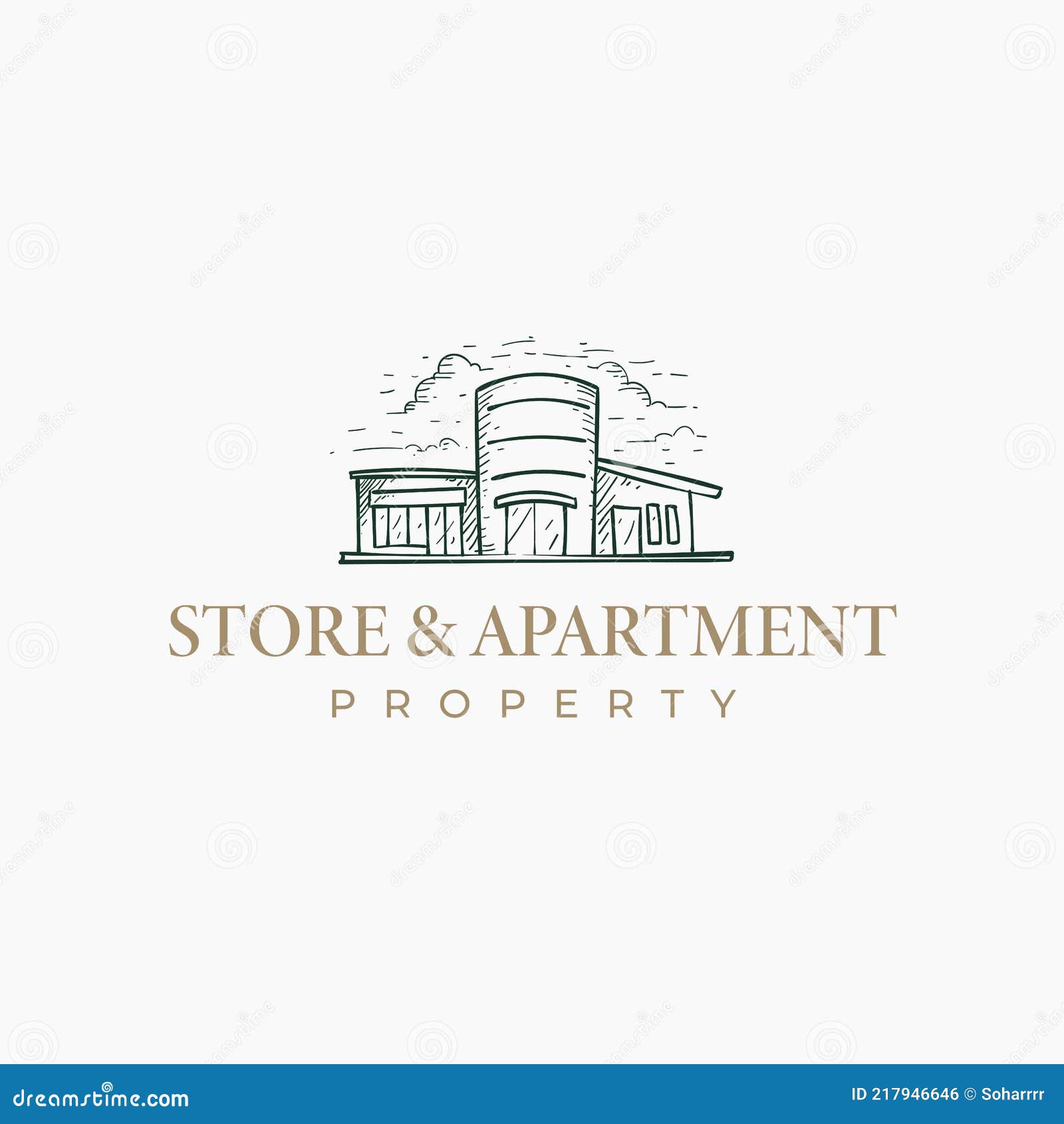 Store and Apartment Building Logo Vector Design Template Stock Vector ...