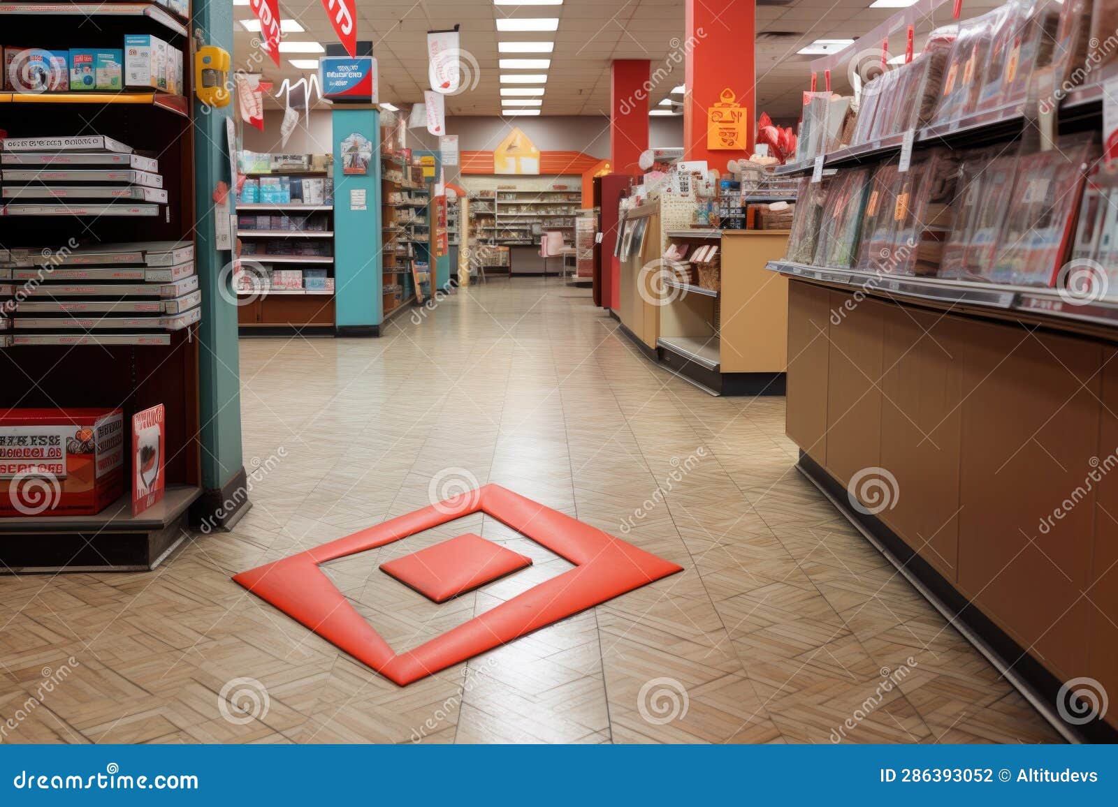 In-store Ar Navigation Arrows on Floor Stock Photo - Image of augmented ...