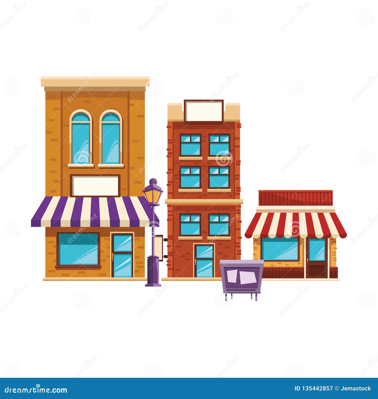 Store building cartoon stock vector. Illustration of shopping - 135442857