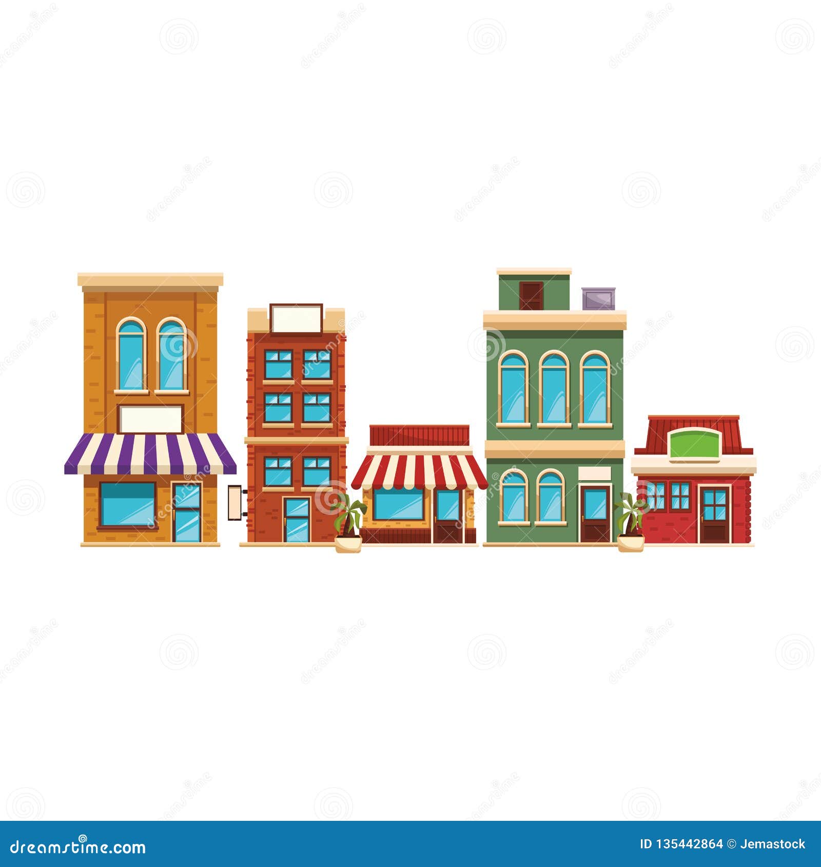 Store building cartoon stock vector. Illustration of consumer - 135442864
