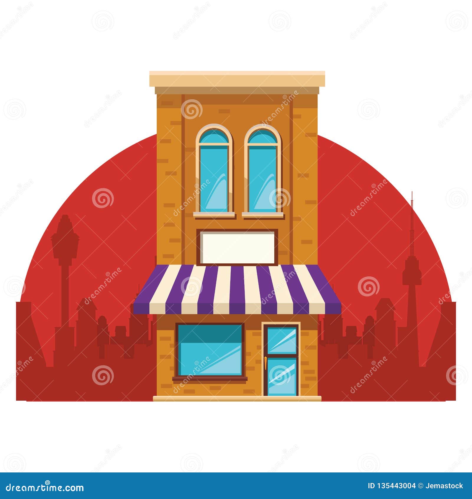 Store building cartoon stock vector. Illustration of supermarket ...