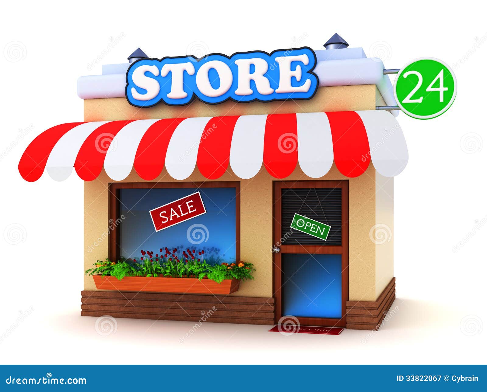 Store Building Infographics Cartoon Vector | CartoonDealer.com #49736139