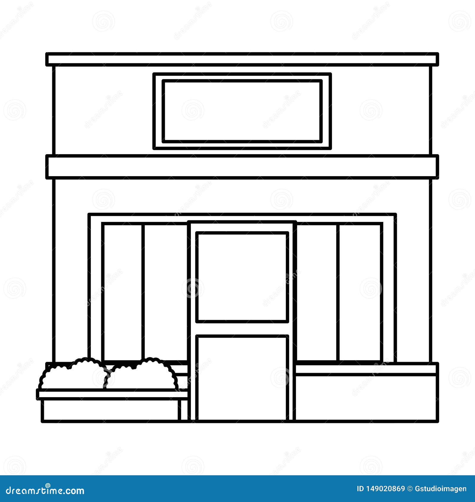 Store Building Front Facade Stock Illustration - Illustration of ...