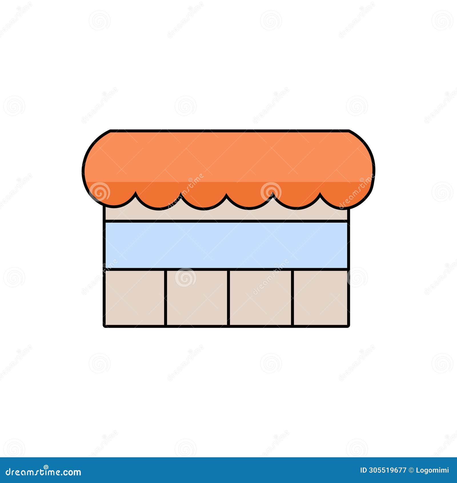 Store Building Icon in Cartoon Style, Shop Icon Vector Stock ...