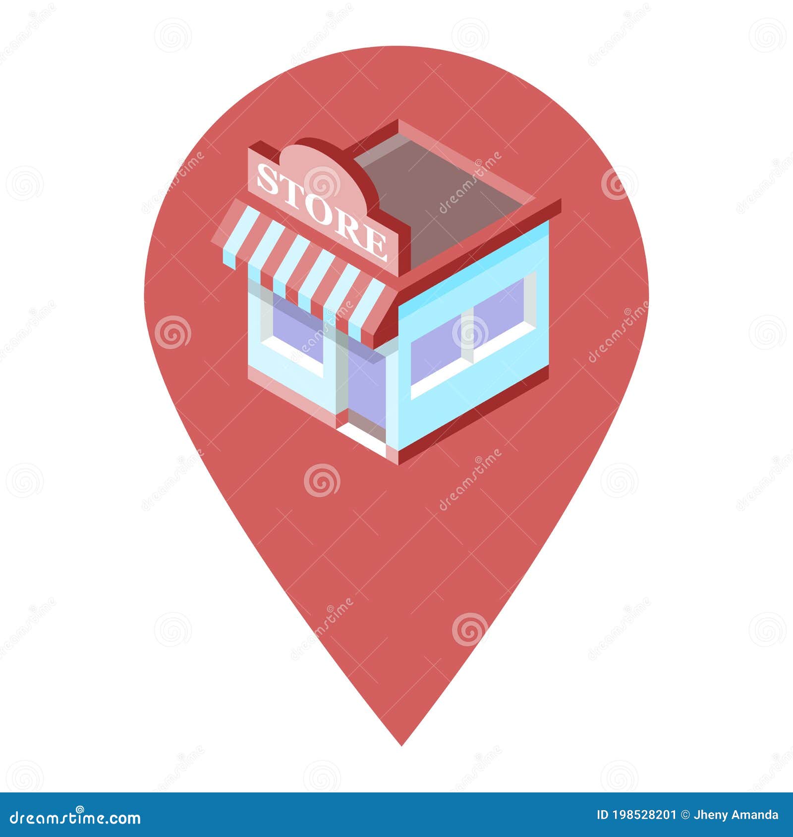 Store Building Location Map Pin Pointer Icon. Element of Map Point for Mobile Concept and Web ...