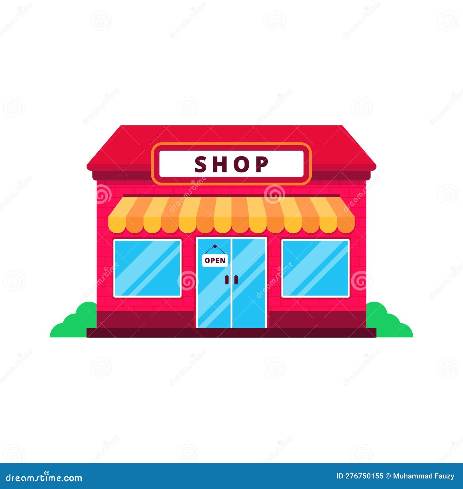 Store Building Vector Illustration in Cartoon Style Stock Vector ...