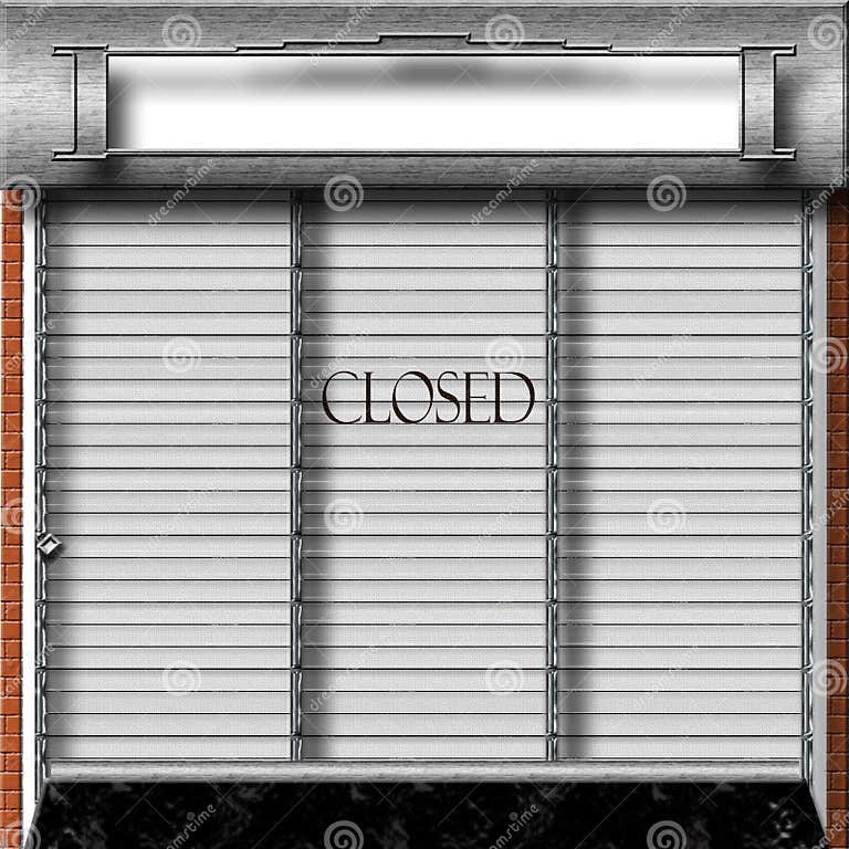 Store Closed stock illustration. Illustration of mall, store - 394201