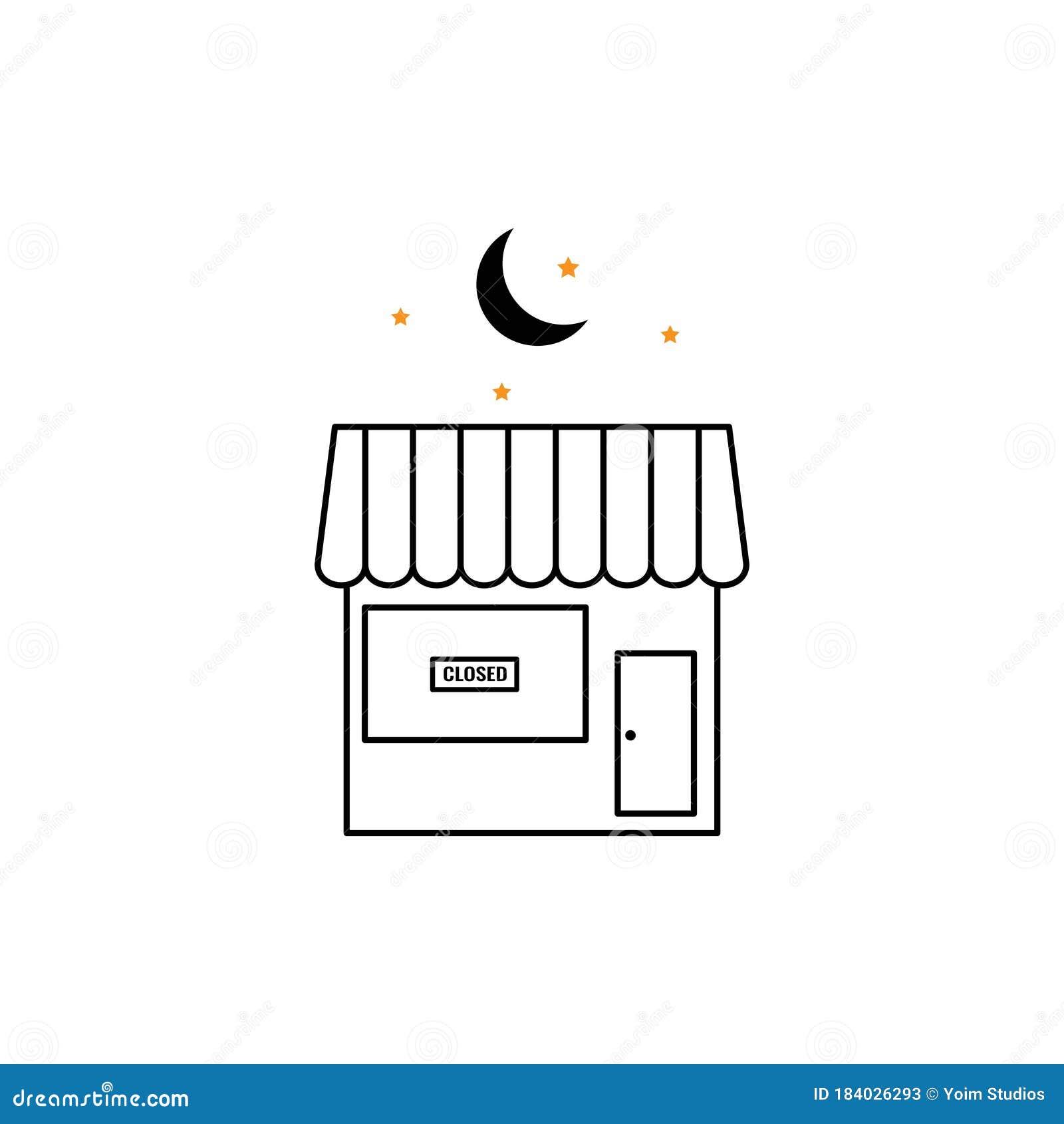 Store Closed Vector Design Template Illustration Stock Vector ...