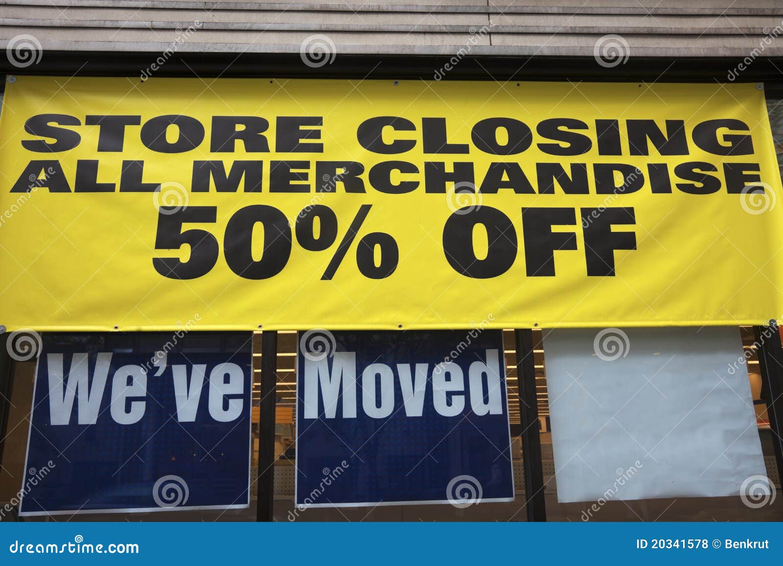 Store closing stock photo. Image of downtown, occassion - 20341578