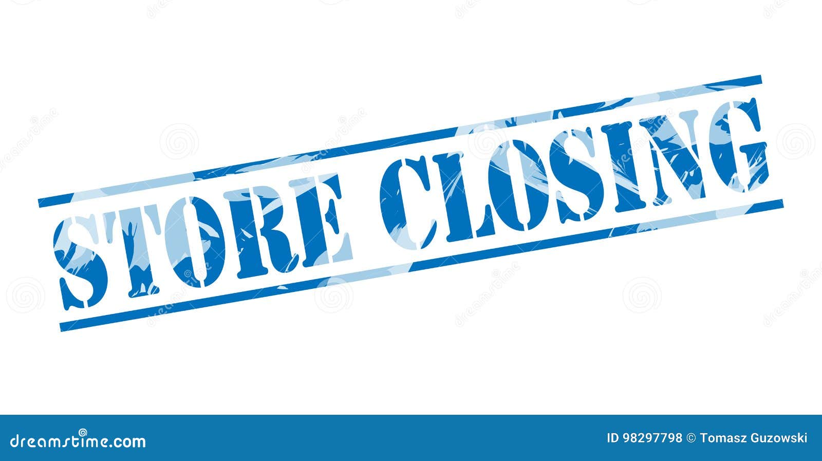 Store closing blue stamp stock illustration. Illustration of icon ...