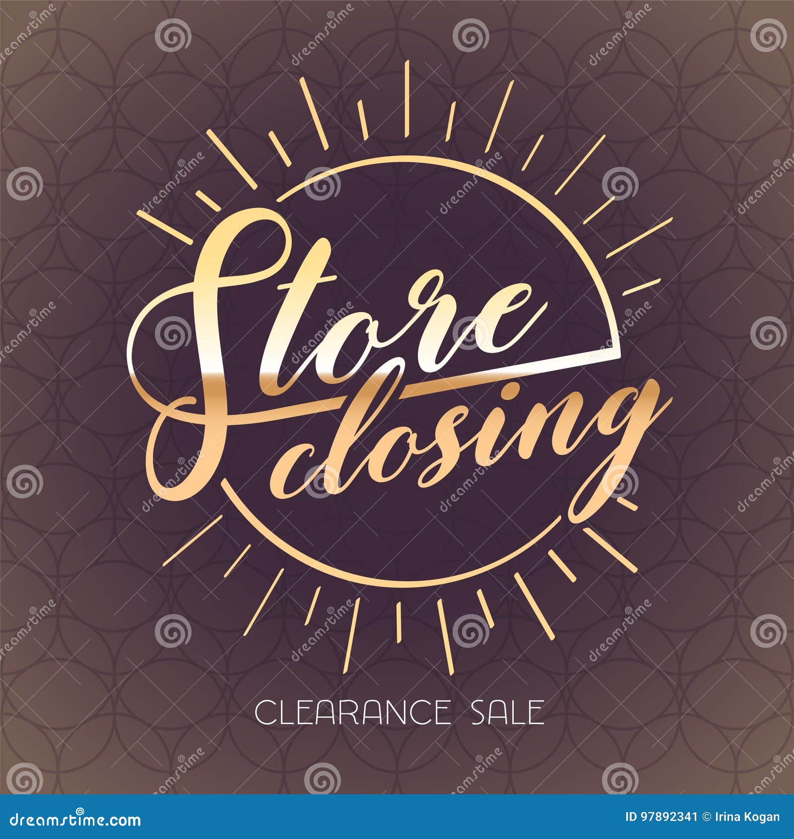 Store Closing Vector Banner, Illustration Stock Vector - Illustration ...