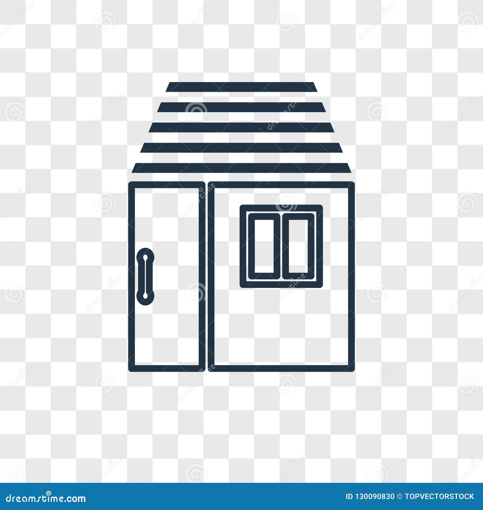 Store Concept Vector Linear Icon Isolated on Transparent Background ...