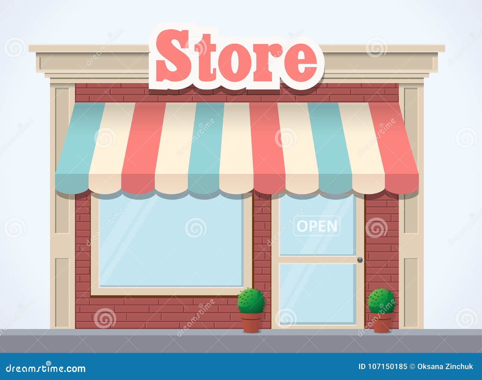 Store Flat Icon stock vector. Illustration of payment - 107150185
