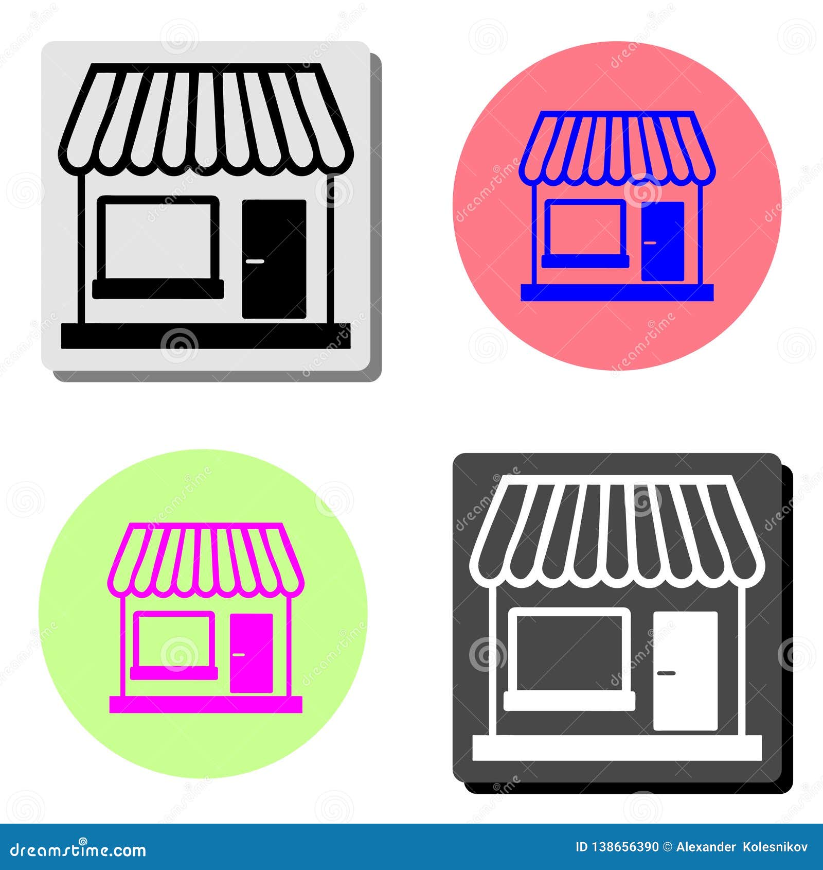 Store. flat vector icon stock vector. Illustration of love - 138656390