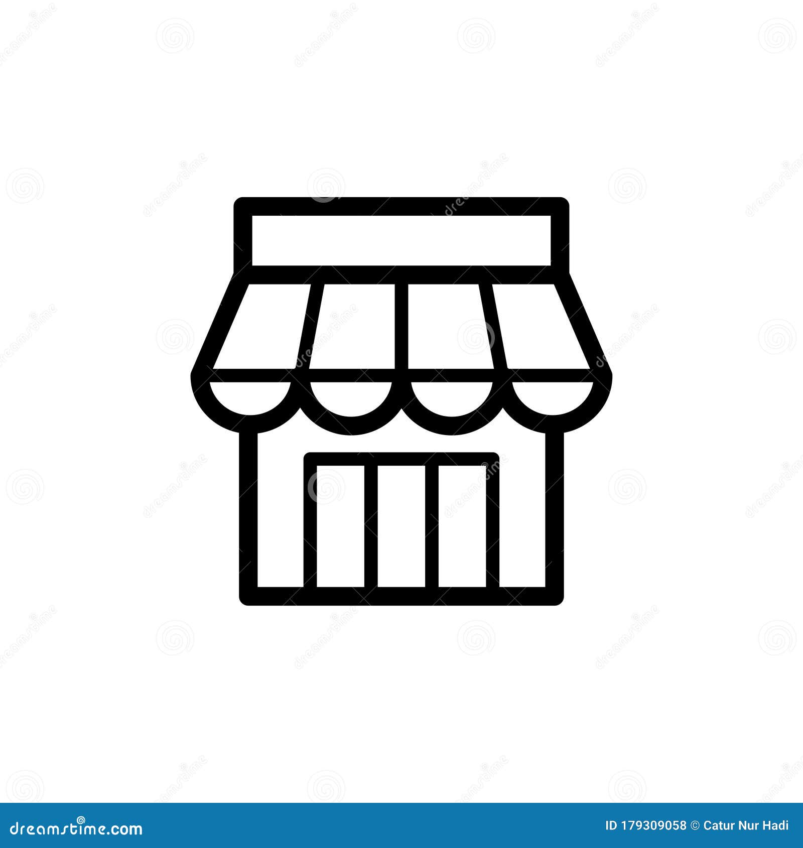 Store Front Icon Flat Vector Template Design Trendy Stock Vector ...