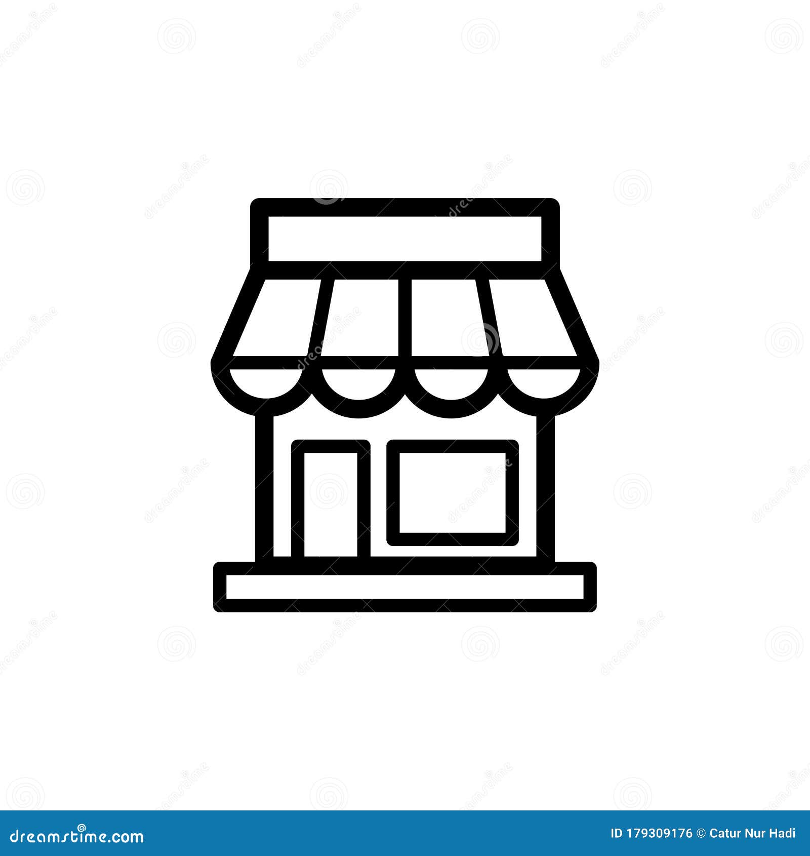 Store Front Icon Flat Vector Template Design Trendy Stock Vector ...