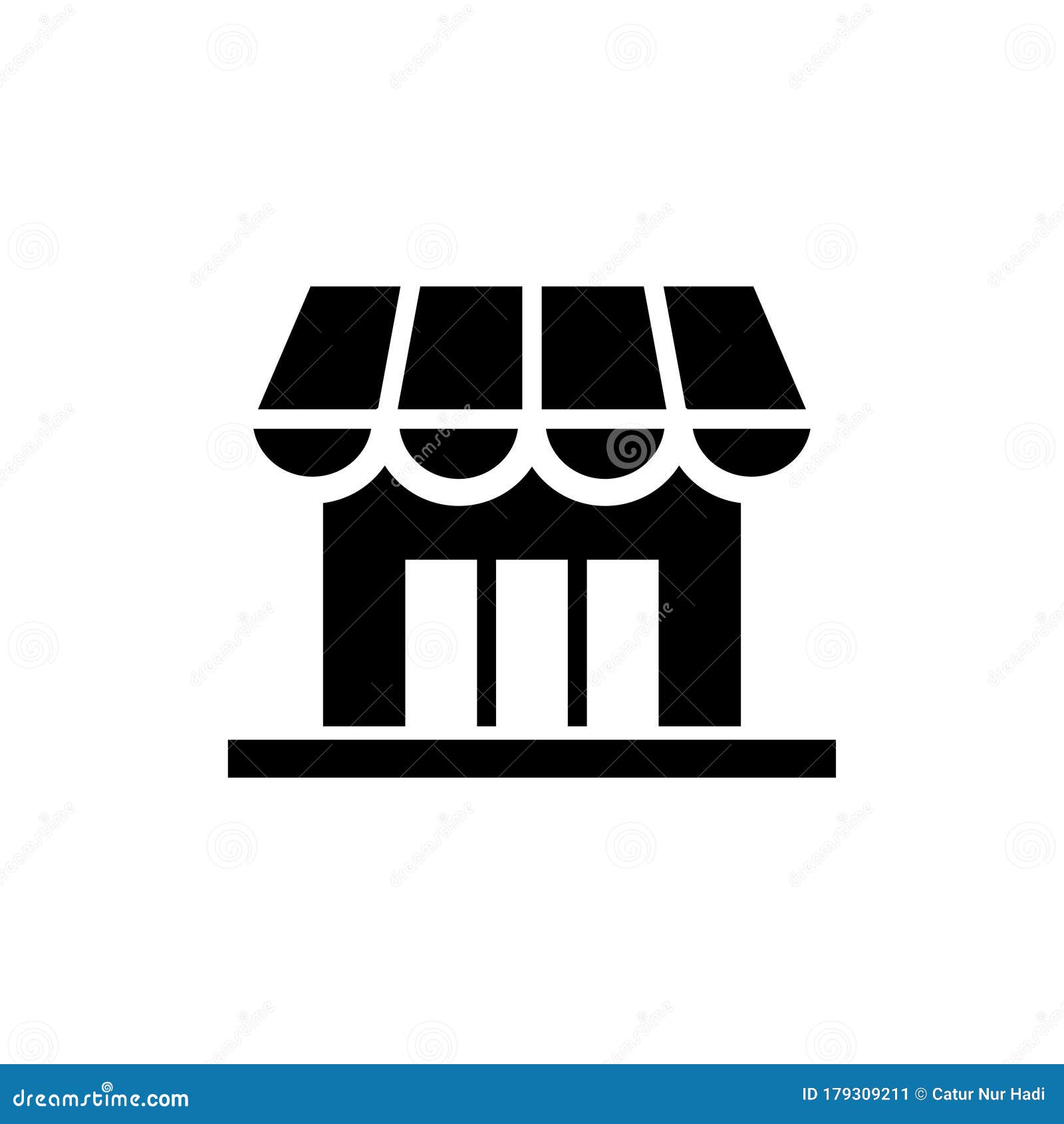 Store Front Icon Flat Vector Template Design Trendy Stock Vector ...