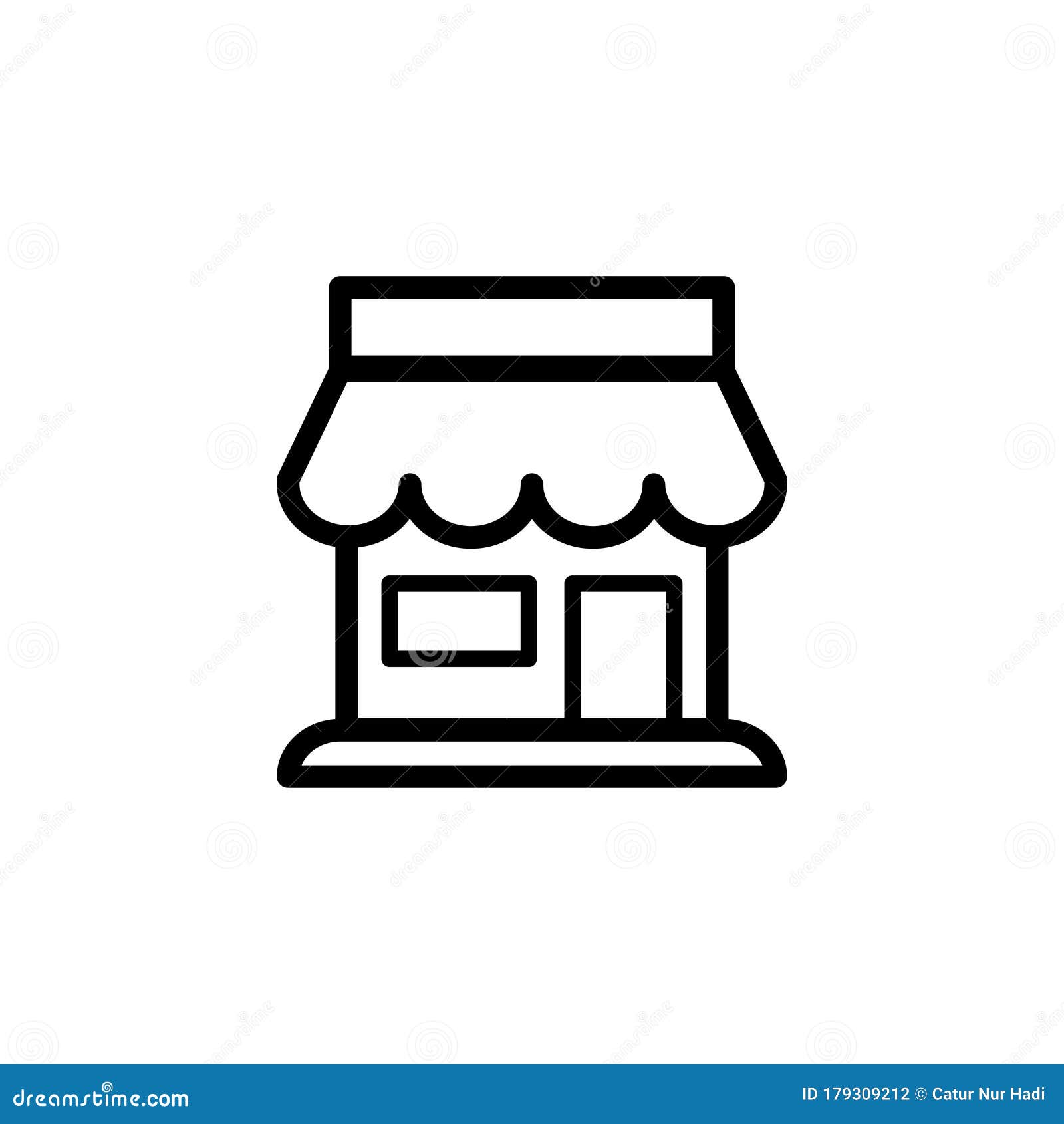 Store Front Icon Flat Vector Template Design Trendy Stock Vector ...