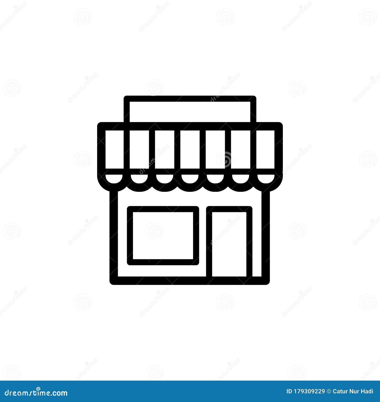 Store Front Icon Flat Vector Template Design Trendy Stock Vector ...