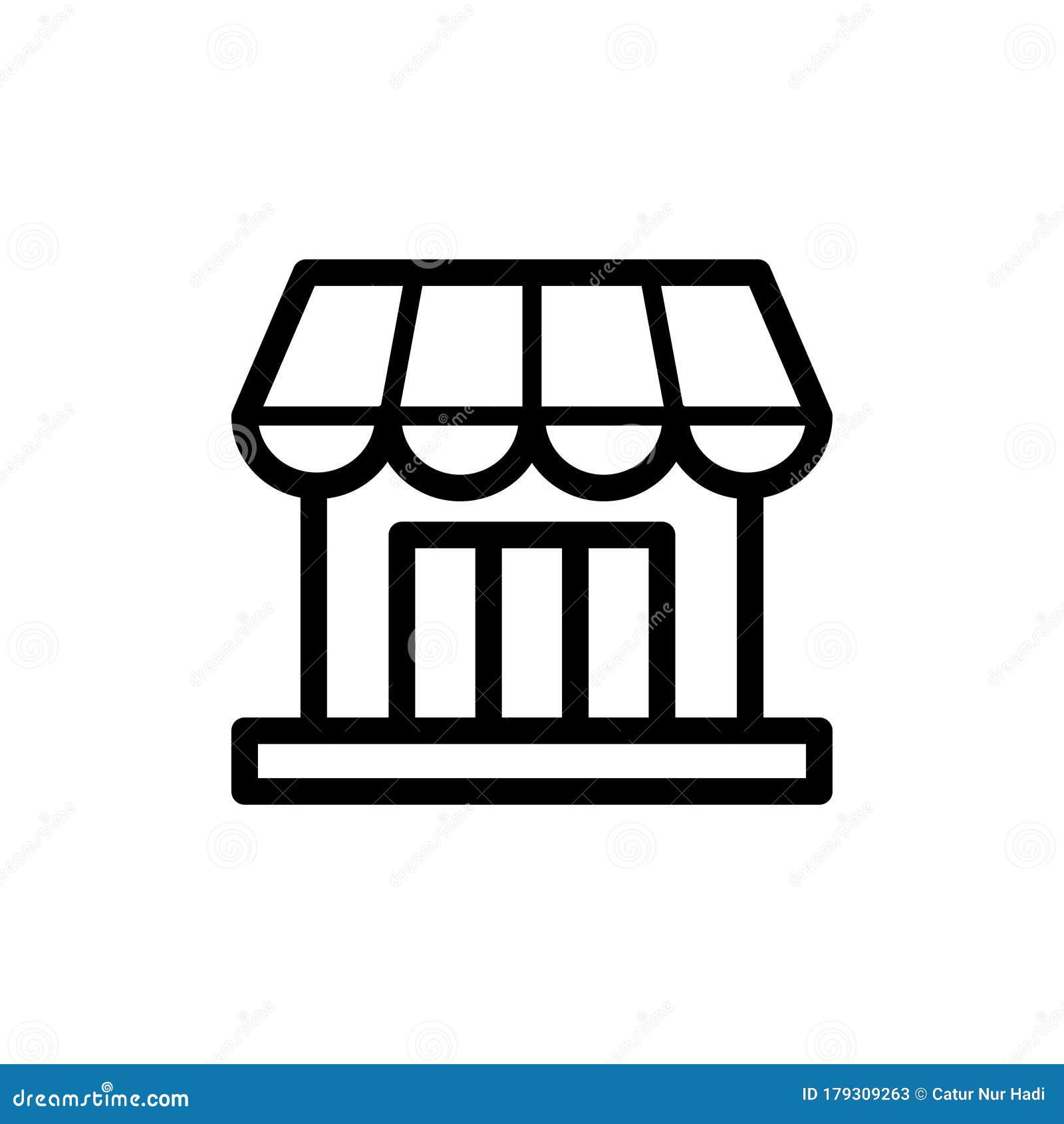 Store Front Icon Flat Vector Template Design Trendy Stock Vector ...