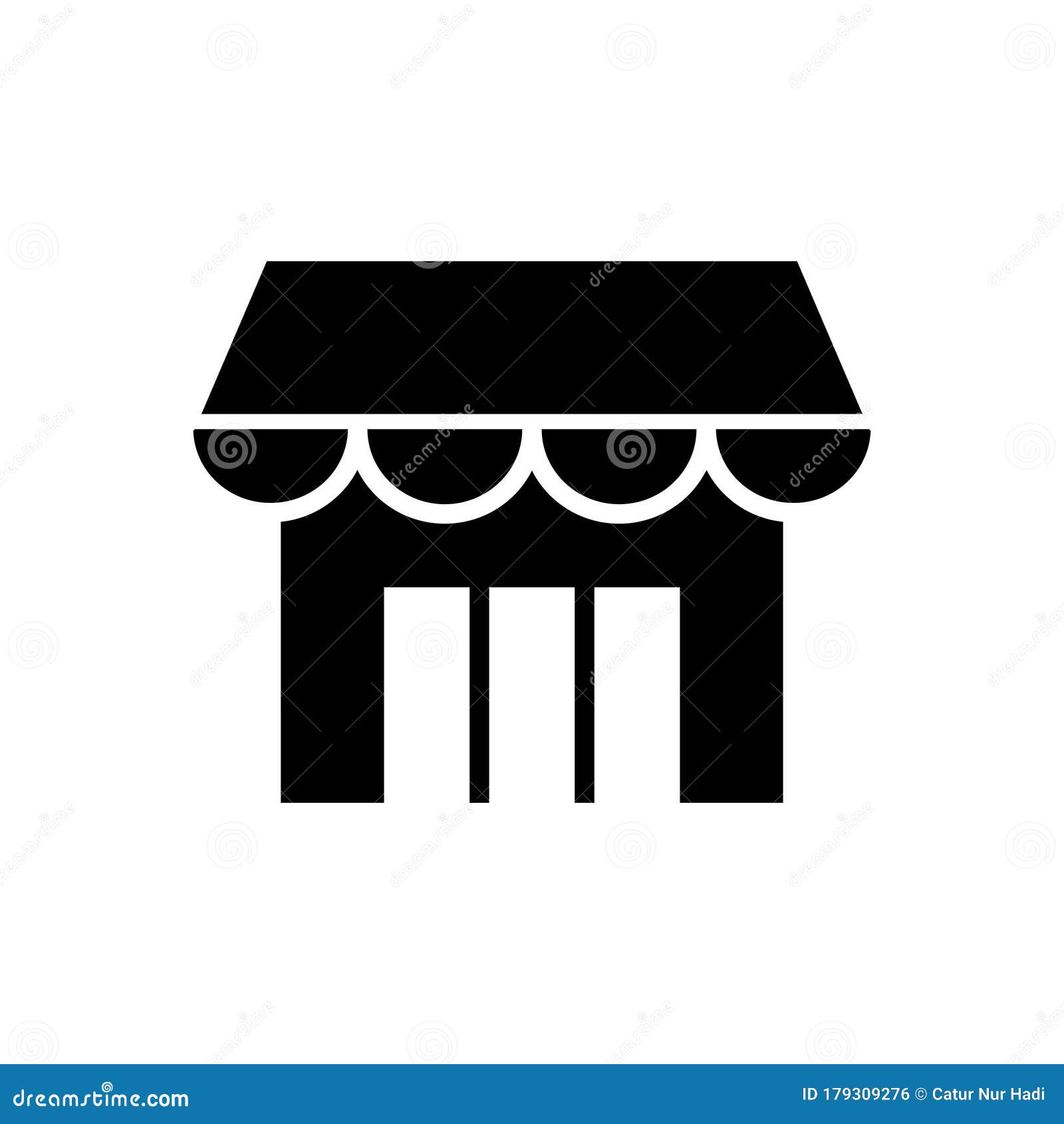 Store Front Icon Flat Vector Template Design Trendy Stock Vector ...