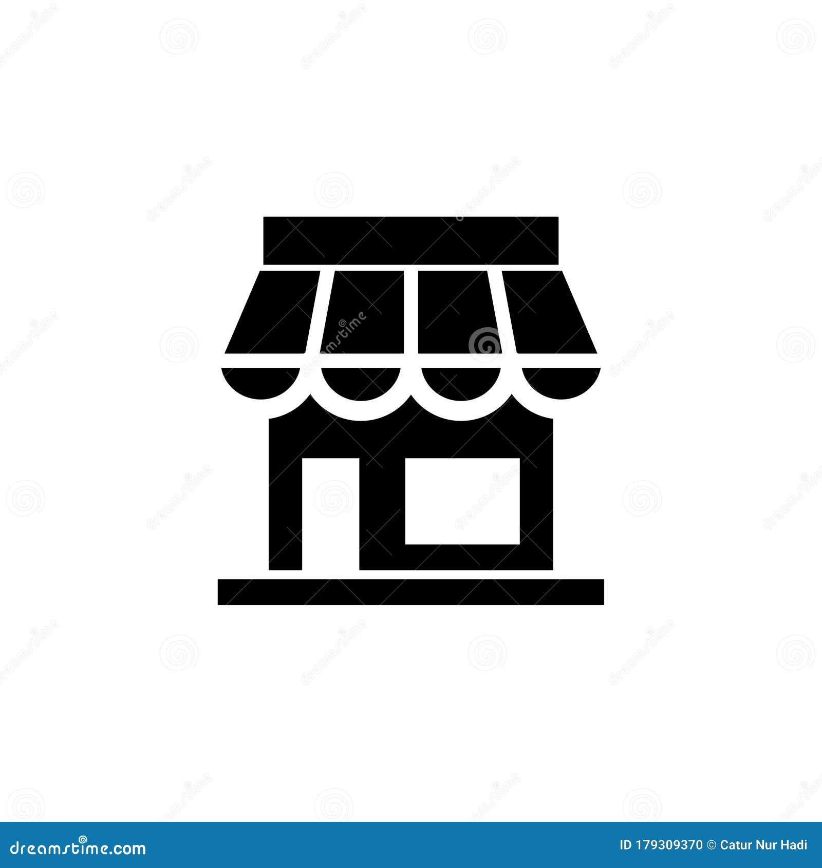 Store Front Icon Flat Vector Template Design Trendy Stock Vector ...