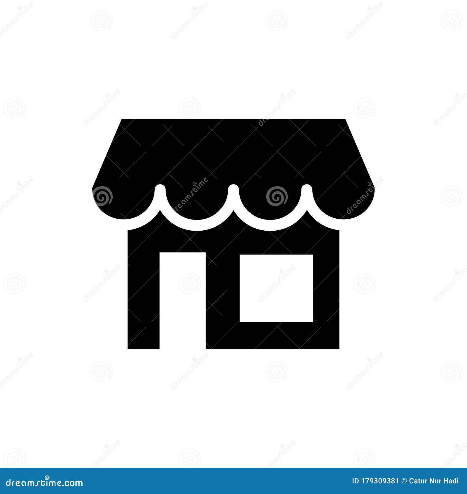 Store Front Icon Flat Vector Template Design Trendy Stock Vector ...