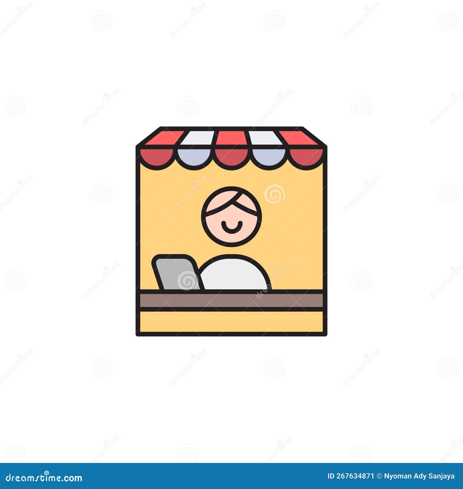 Front Office Outline Icons Collection. Front-Office, Reception, Desk ...