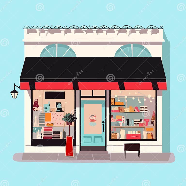 Store Front Vector Illustration Isolated Illustration Stock Vector ...