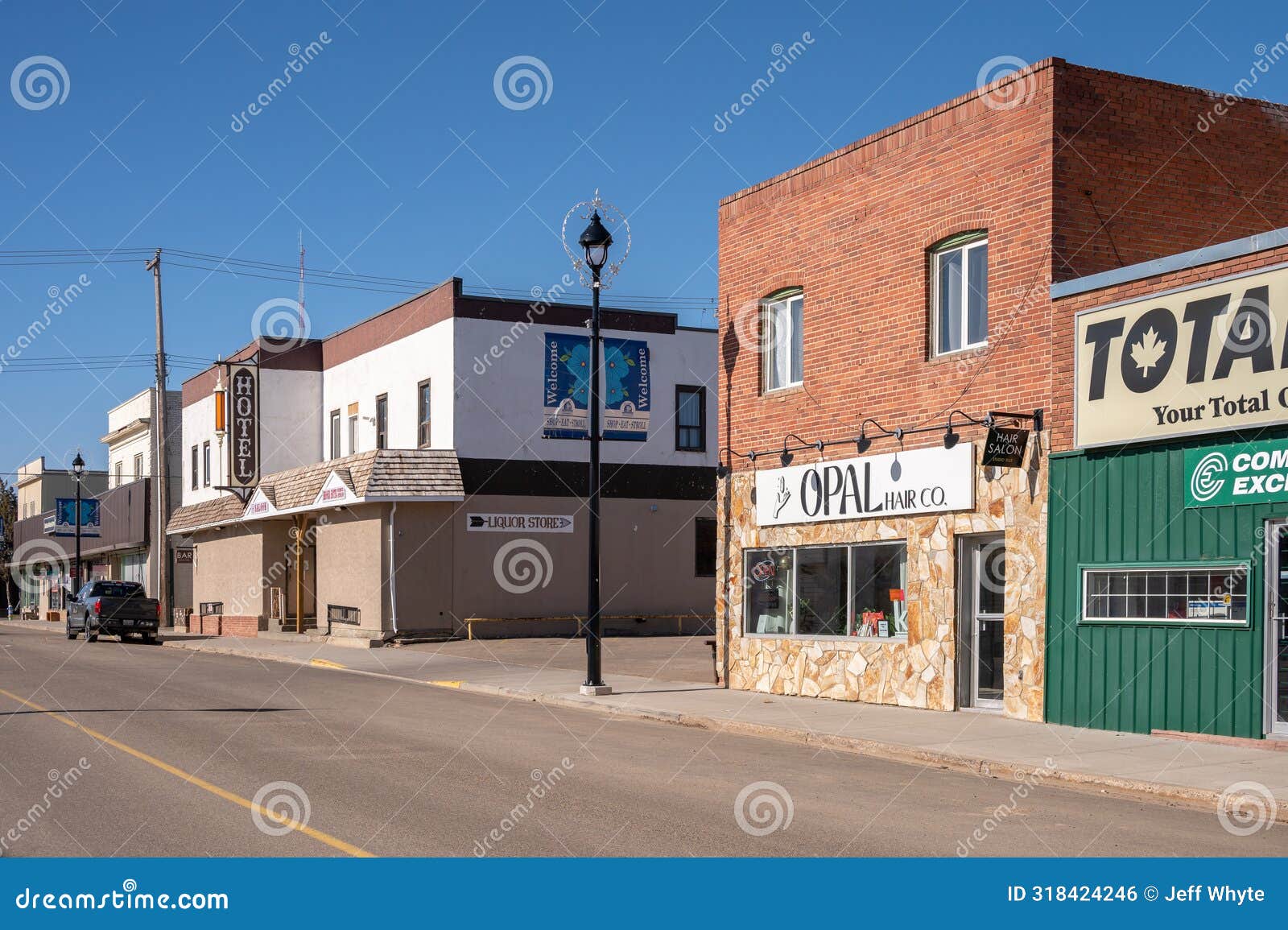 Store Fronts in Downtown Brooks, Alberta Editorial Photo - Image of ...