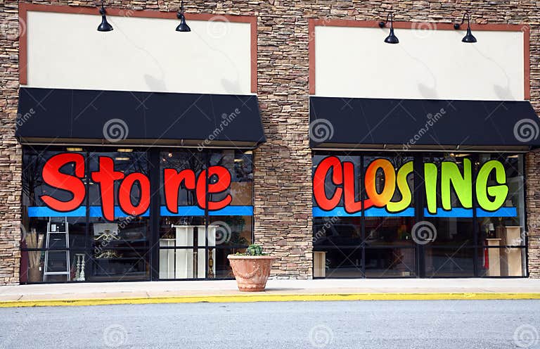 A Store that is Going Out of Business Stock Image - Image of crisis ...