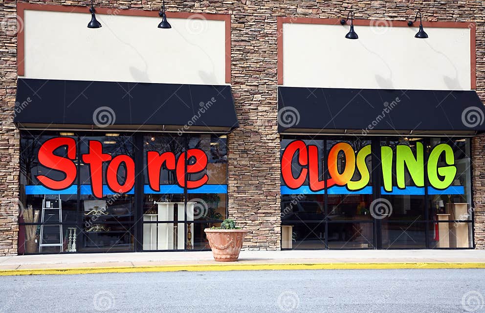 A Store that is Going Out of Business Stock Image - Image of crisis ...