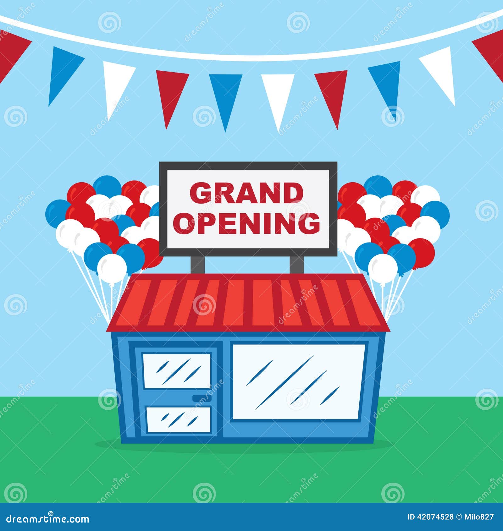 Store Grand Opening stock vector. Illustration of door - 42074528