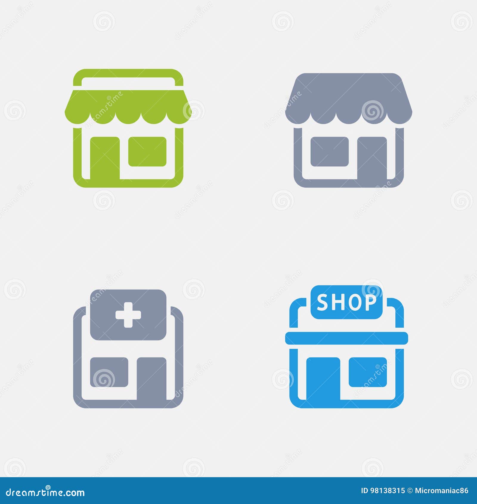 Store - Granite Icons stock vector. Illustration of sign - 98138315